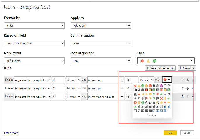 How to add Custom Icons in Power BI conditional formatting - PBI Visuals