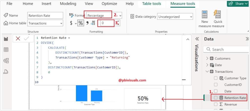 Power BI Exercise - Customer Retention Analysis - Learn BI